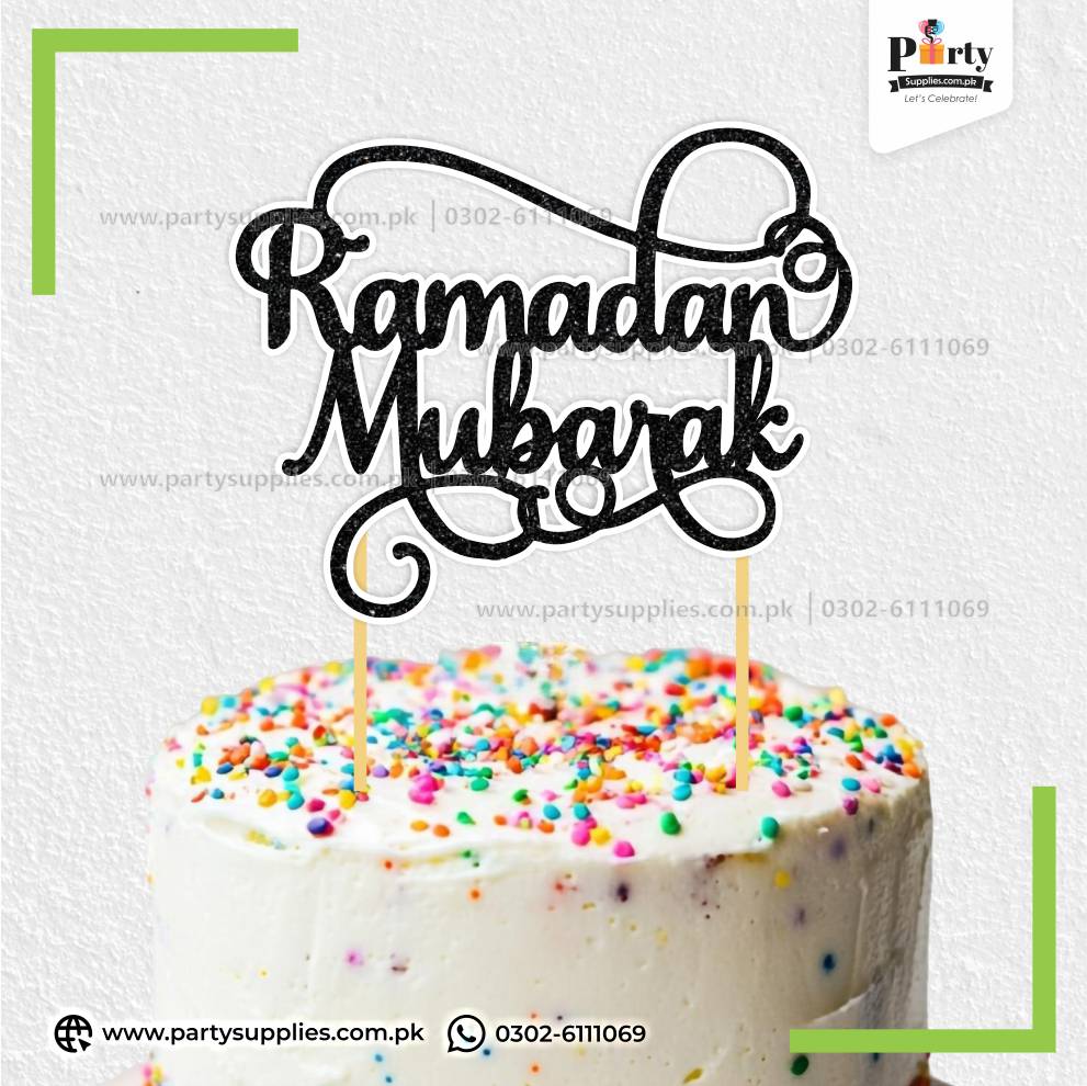Ramadan Glitter Cake Toppers | Cake Decoration – PartySupplies.com.pk