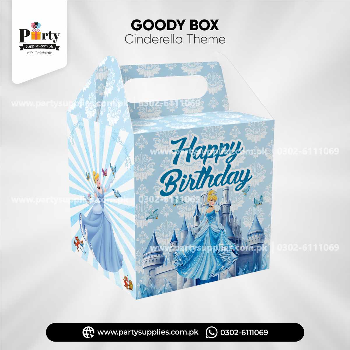 Cinderella Favor Boxes: Set of 6 Magical Birthday Party Containers ...