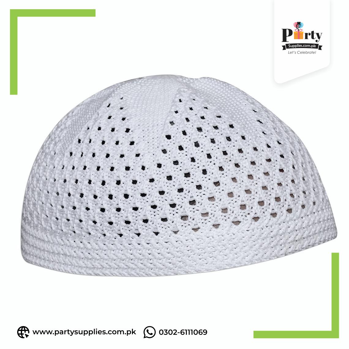 White Cotton Nimaz Caps | Comfortable Muslim Prayer Wear ...