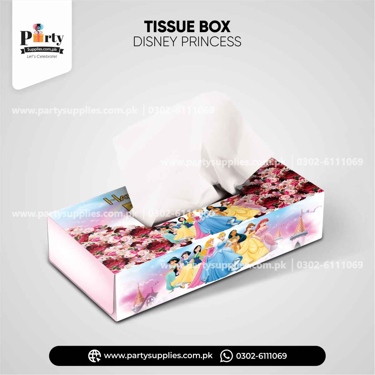 Disney Princess Tissue Box Cover for Birthday Decorations ...