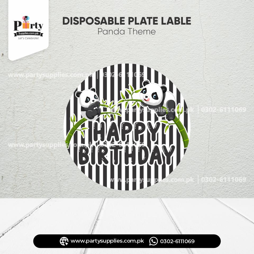 Panda Boy-Themed Disposable Plates for Birthday Parties – PartySupplies ...