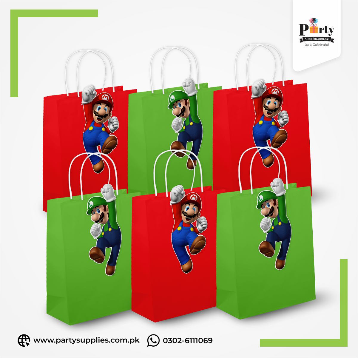 Super Mario Goody Bags: 6-Pack Party Favors for Birthdays ...