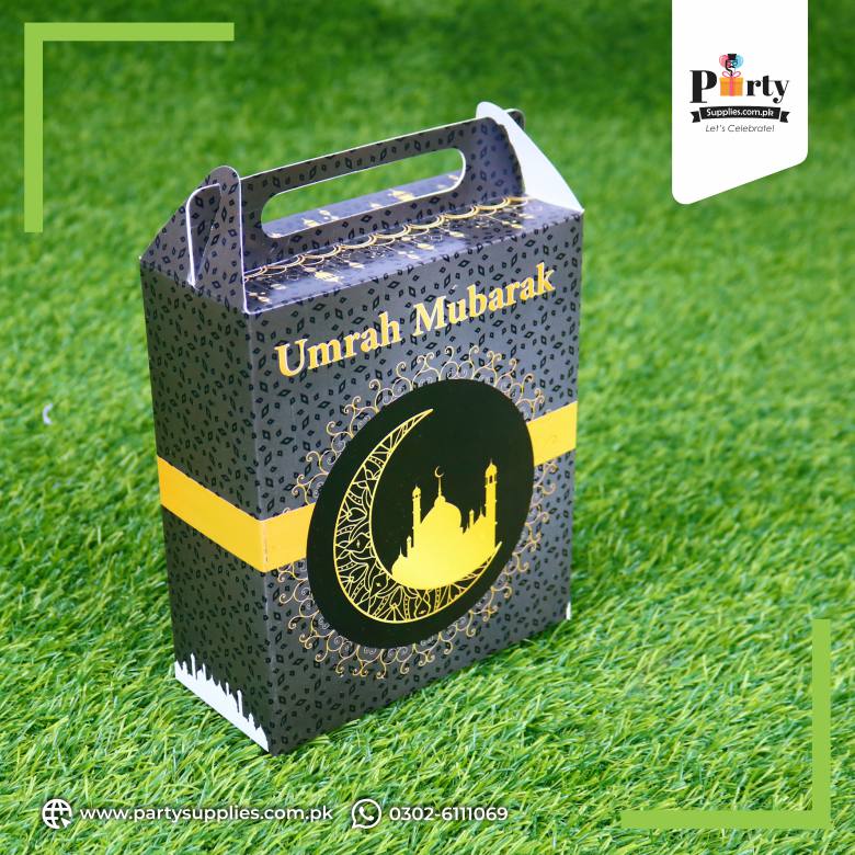 Umrah Tabaruk Packaging: 6-Pack Black Gift Boxes for Souvenirs ...