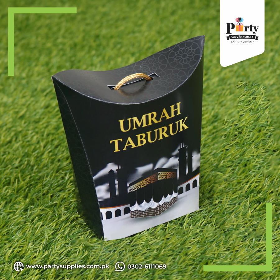 Umrah Tabaruk Distribution Boxes | 6 Sets with Bottle & Pouch ...