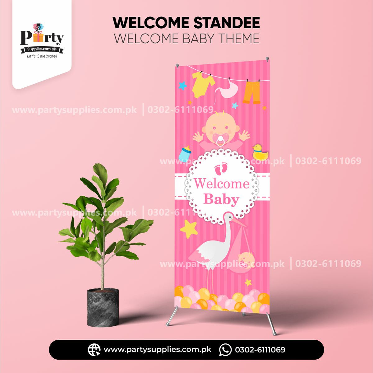 Welcome Baby Party Standee – Entrance Decoration – PartySupplies.com.pk