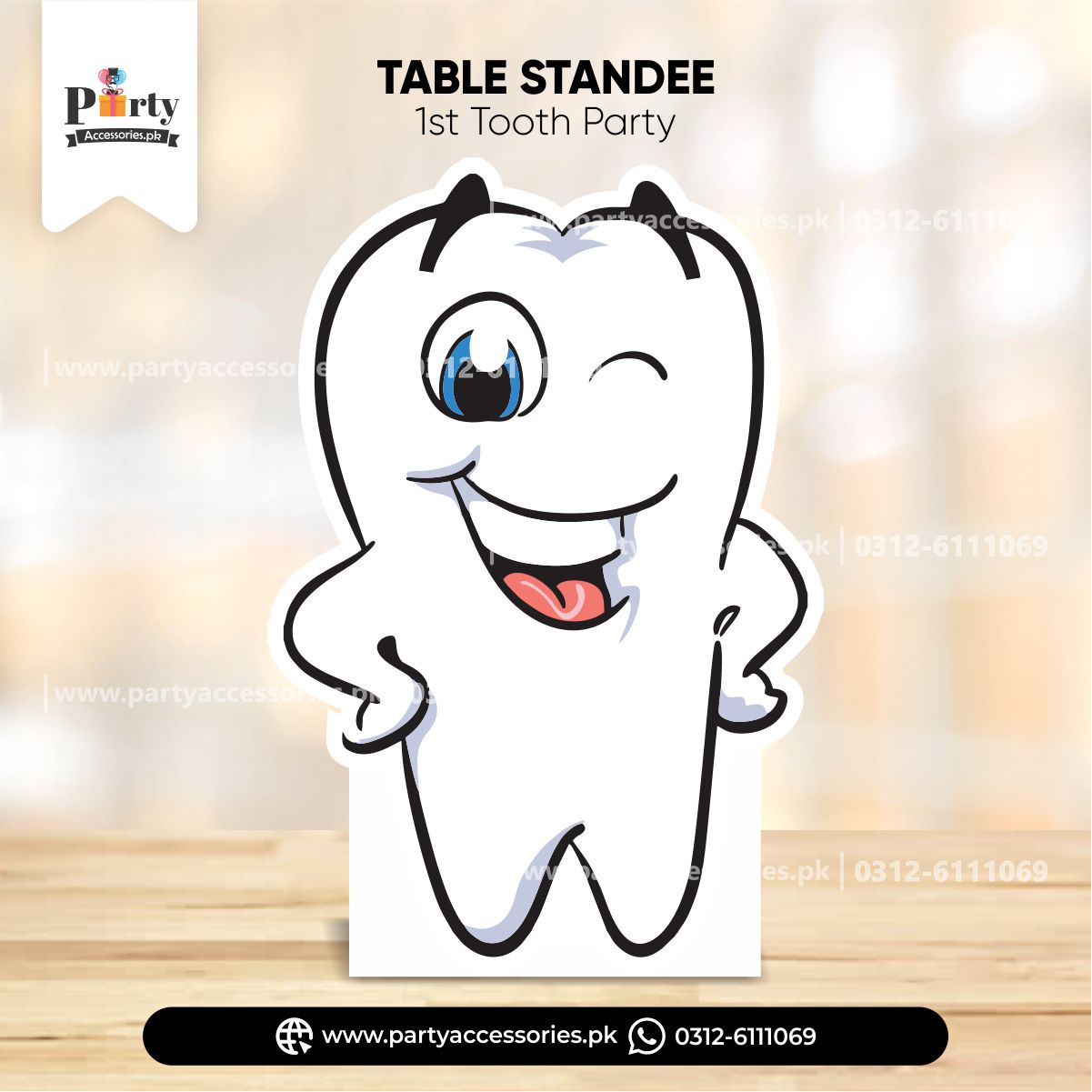 Customized First tooth party Table decoration cutout standees ...