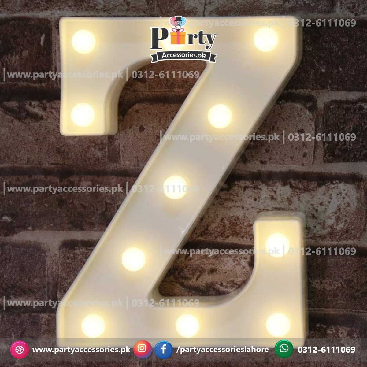 LED letters | LED Alphabets A to Z light up letters– PartySupplies.com.pk