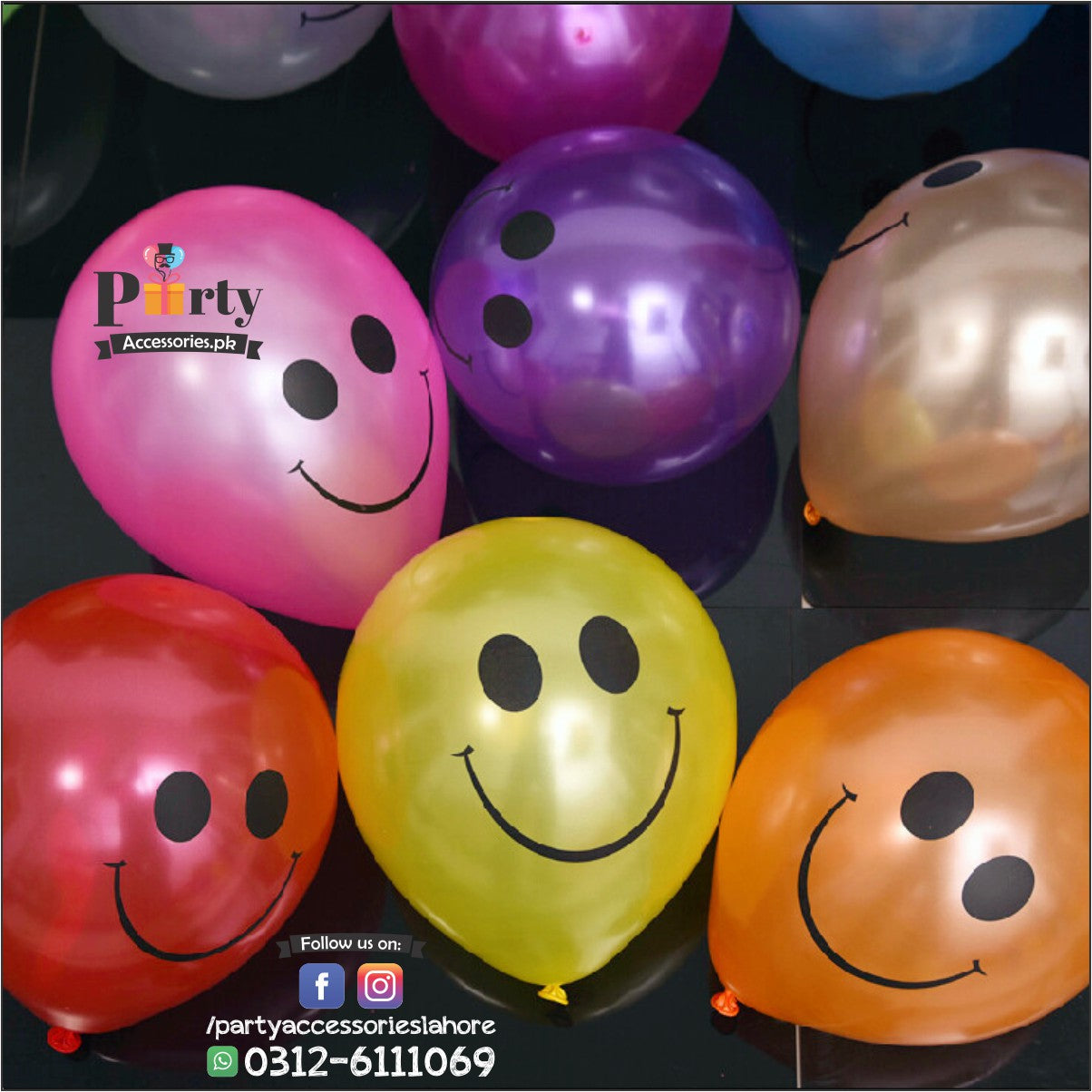 Smiley Face Latex Balloons - Fun and Cheerful Party Decorations ...